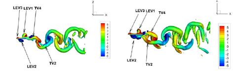 The Typical Instantaneous Flow Structures Around The Flapping