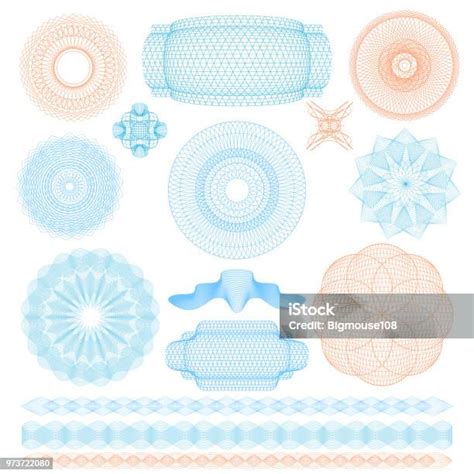 기로 쉐 장미 표지판 색상 얇은 라인 아이콘 세트입니다 벡터 길로쉐에 대한 스톡 벡터 아트 및 기타 이미지 길로쉐 리본상 날씨 Istock