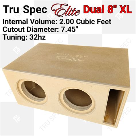 Tru Spec Elite Prefab Dual 8 Subwoofer Enclosure Sundown X Gp Car Audio