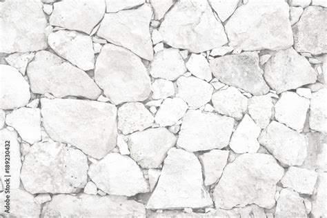White Stone Wall White Rustic Texture Whiten Facade Background Stock