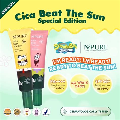 Jual Npure Sunscreen Bts Spongebob Patrick Cica Beat The Sun Spf 50 Pa