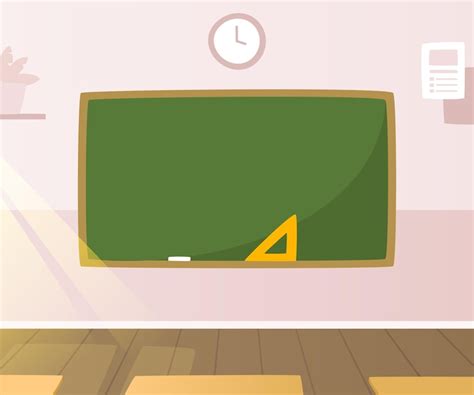 Premium Vector Empty Classroom Background With Blackboard School Room