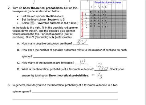 Solved Turn Off Show Theoretical Probabilities Set Up