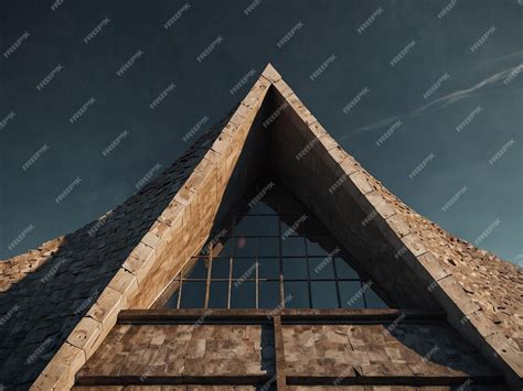 A Building With A Triangle Shaped Roof That Says The Word On It