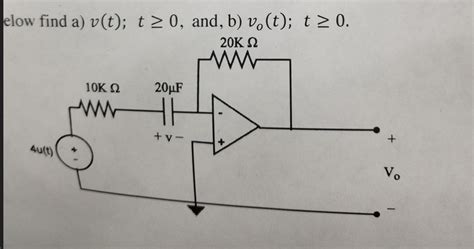 Solved Low Find A V T T0 And B Vo T T0 Chegg Com