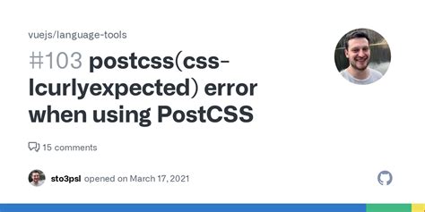 Postcsscss Lcurlyexpected Error When Using Postcss · Issue 103