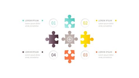 Group Of Colorful Pieces Of Puzzle Google Slide Theme And Powerpoint