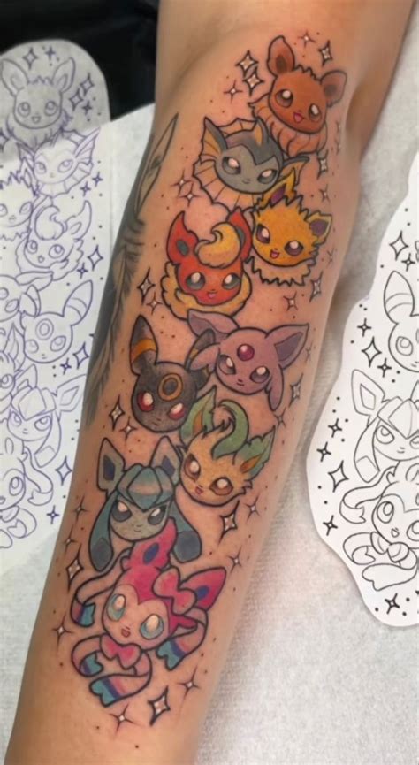 eevee evolution tattoo meaning the power of adaptability and
