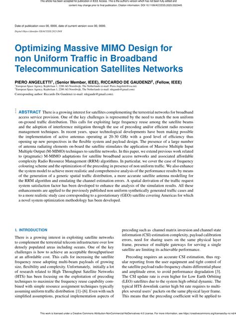 Pdf Optimizing Massive Mimo Design For Non Uniform Traffic In