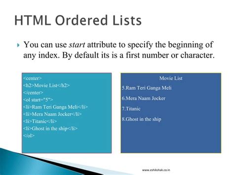 Lecture 4 Html Lists Pdf