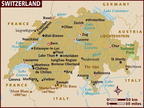 Geneva Map Switzerland