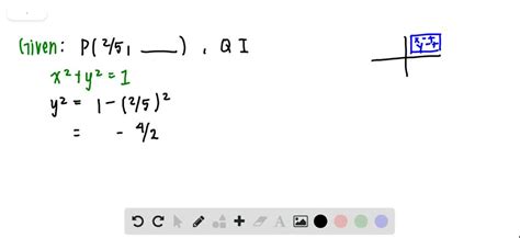 SOLVED Find The Missing Coordinate Of P Using The Fact That P Lies On