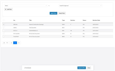 How To Import Aconex Documents Felix Enterprise Help Centre