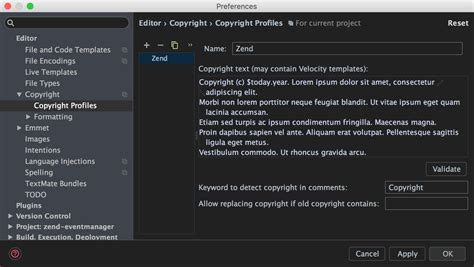 Ide Как использовать несколько шапок файлов в Phpstorm Stack
