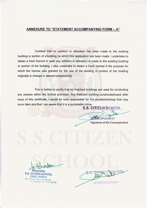 Buildingcertificate S S Citizen School