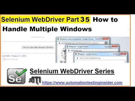Automation Testing Insider Handle Multiple Windows In Selenium WebDriver