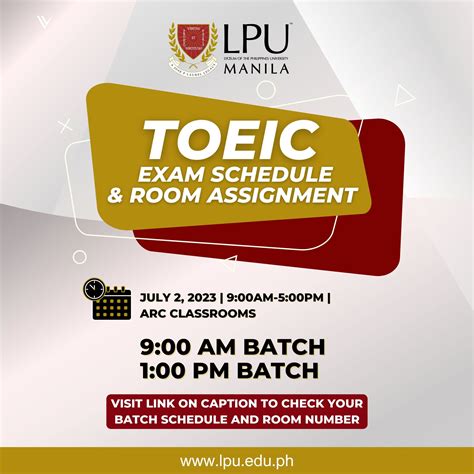 Toeic Examination 2023 Lyceum Of The Philippines University Manila