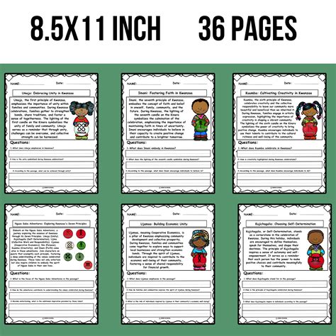 Kwanzaa Principles Reading Comprehension Passage And Questions Made
