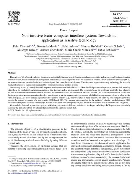 pdf non invasive brain computer interface system towards its