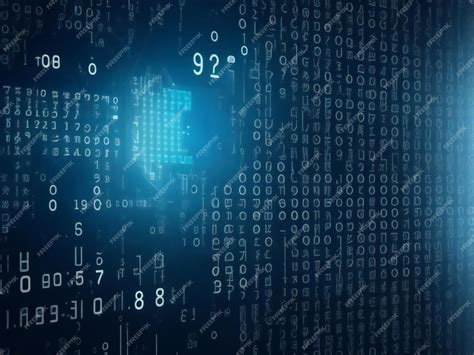 premium ai image technological background with binary number