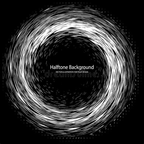 Halftone Wave Pattern Horizontal Background Using Halftone Wavy Dots Texture Stock Vector