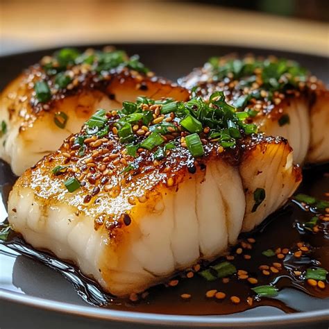 Asian Ginger Soy Glazed Cod Recipe Easyyums