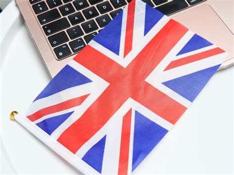 Premium Photo Notebook And British Flag Close Up English Language