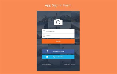 App Signin Form Flat Responsive Widget Template By W3layouts