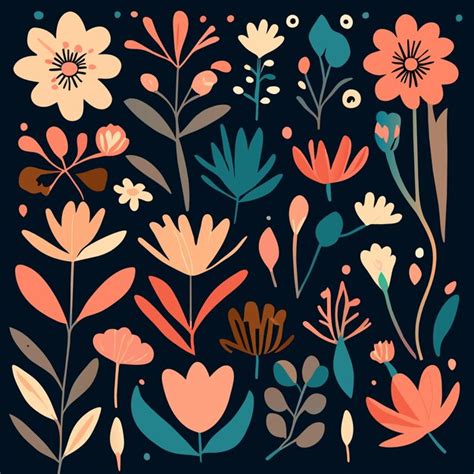 Premium Vector Celestial Confluence Handdrawn Floral Border With