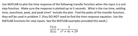Solved Use Simulink To Simulate A Unit Step Input With The Chegg Com