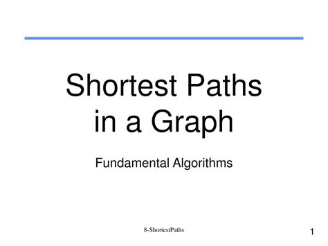 ppt shortest paths in a graph powerpoint presentation free download