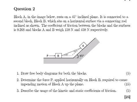 Block A In The Image Below Rests On A Inclined Chegg