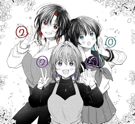 Safebooru 3girls O Absurdres Blue Eyes Blue Hair Blush Breasts