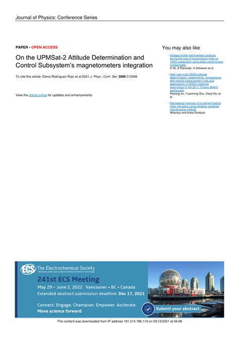 Pdf On The Upmsat 2 Attitude Determination And Control Subsystems Magnetometers Integration