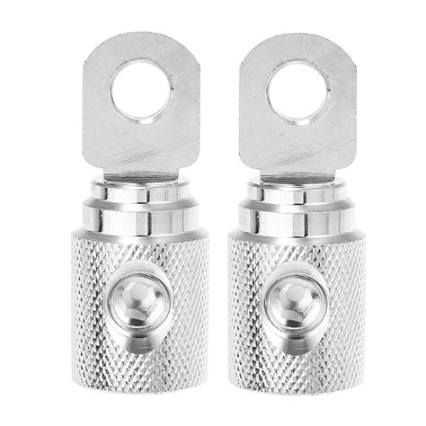 Unique Bargains 2pcs Amp Input Reducer Copper 0 Gauge Stereo Audio Awg Pin Power Ground Wire