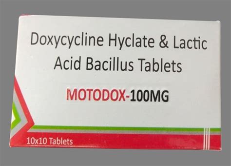 Doxycyline Hyclate Lactic Acid Bacillus Tablets 10 X 10 Tablet Prescription At ₹ 90 Box In