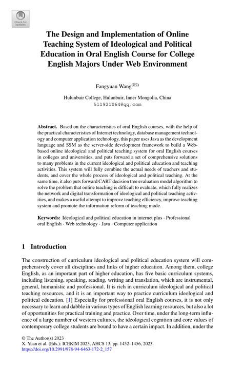 Pdf The Design And Implementation Of Online Teaching System Of