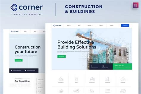 Corner Construction And Building Elementor Template Kit Latest Version