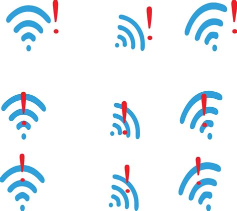 Set Of Icon Red Blue Wifi With Disconnect Not Working Icon Vector Vector Art At Vecteezy