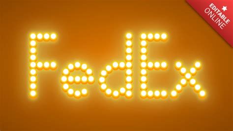 Fedex Yellow Led Text Effect Generator