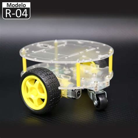 Kit Chassi Redondo Smart Para 2 Rodas R 04 Para Arduino Tecnotronics