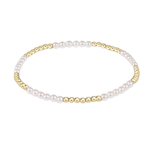 Classic Blissful Pattern 25mm Bead Bracelet 3mm Pearl The Bronze Lady