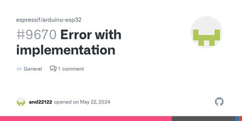 Error With Implementation · Espressif Arduino Esp32 · Discussion 9670