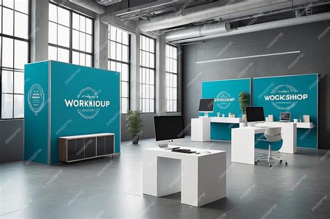 Premium Photo Tech Workshop Branding Showcase Incorporate The Logo