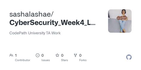 Github Sashalashaecybersecurityweek4lab Codepath University Ta Work