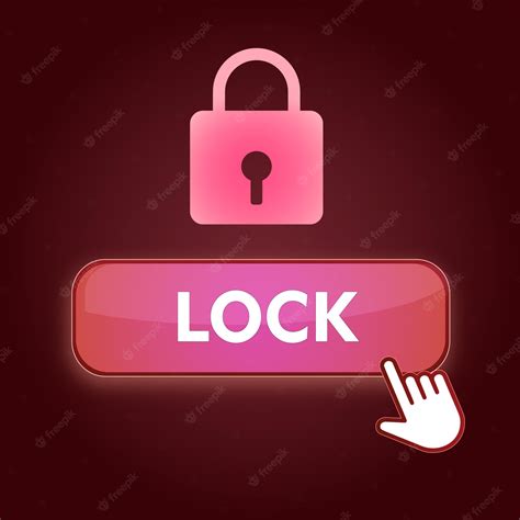 Premium Vector Lock Button