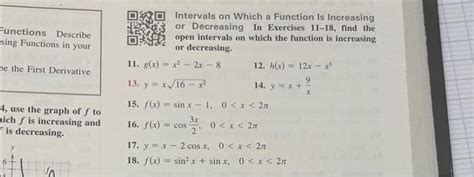 solved intervals on which a function is increasing or