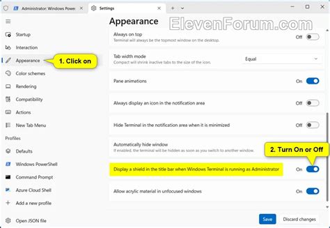 Add Or Remove Shield Icon On Title Bar Of Windows Terminal In Windows 11 Windows 11 Forum