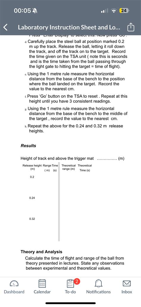 Solved Experiment Week Velocity Andprojectile Chegg
