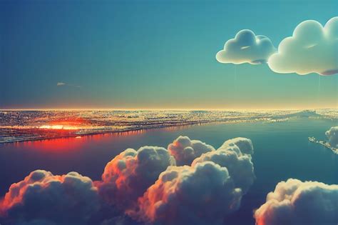 Premium Photo The Concept Of Downloading An Information Network For Storing Data In The Cloud